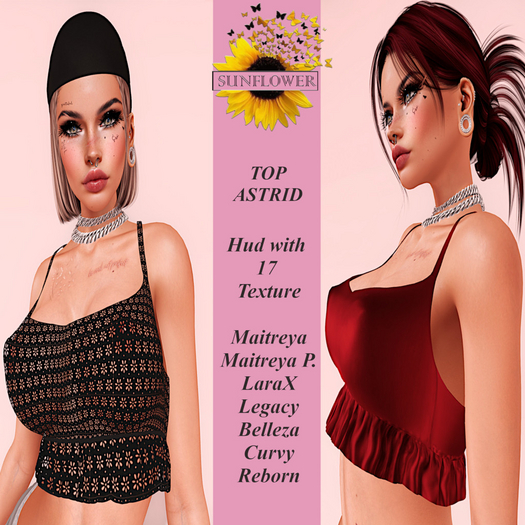 Second Life Marketplace - DEMO TOP ASTRID***Sunflower***